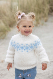 Yarnmania.dk - Rachel Trøje Hvid Kids fra SD